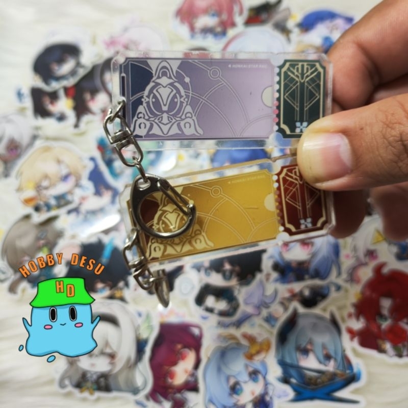 GANTUNGAN Star Rail Special Pass Keychain Honkai Star Rail Key Chain ...
