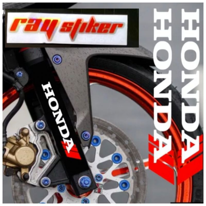 Pair OF HONDA SHOCK CUTTING STICKERS | Shopee Philippines