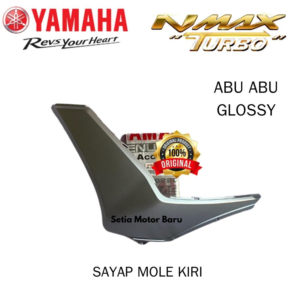 Mole Wing Side Cover Front Mud Gray Glossy Left New N Max Nmax Turbo ...