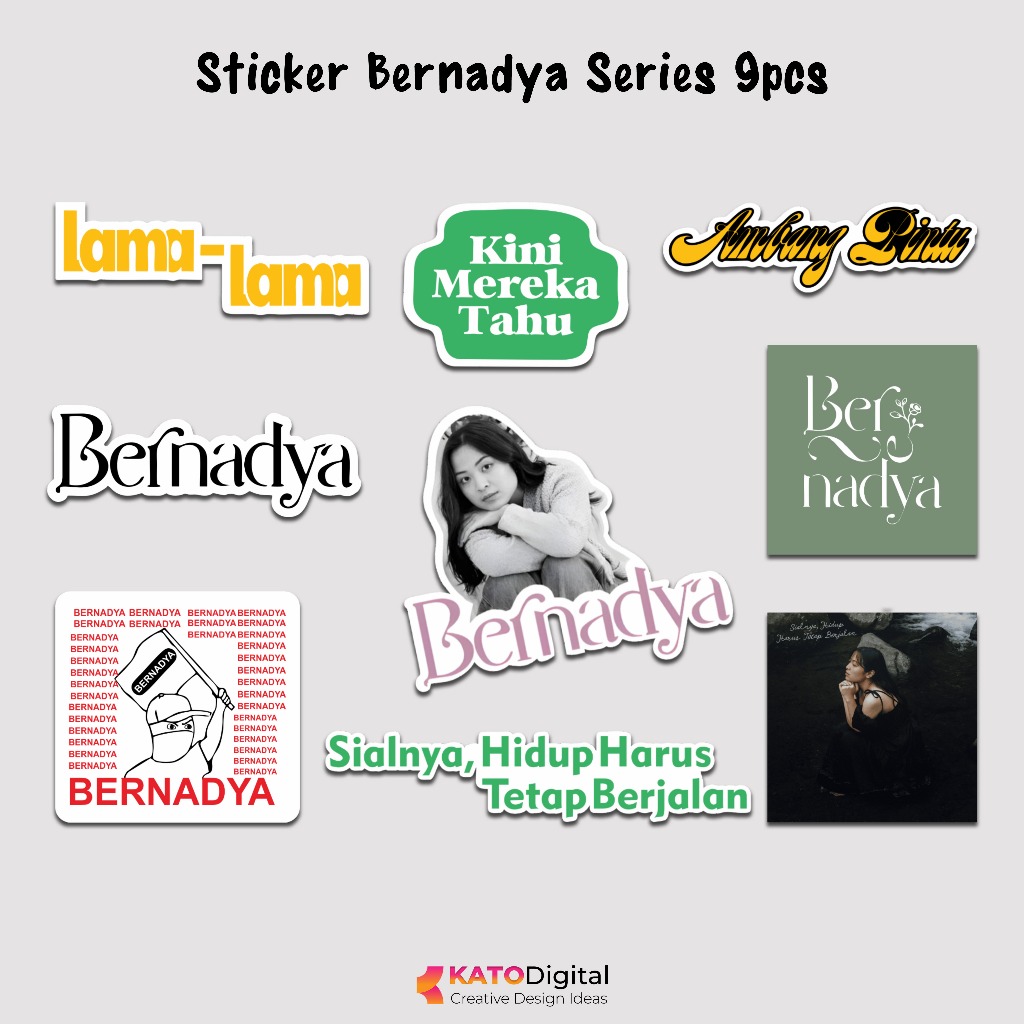 Bernadya Vinyl Pack Sticker Waterproof Guitar Helmet Sticker | Shopee ...