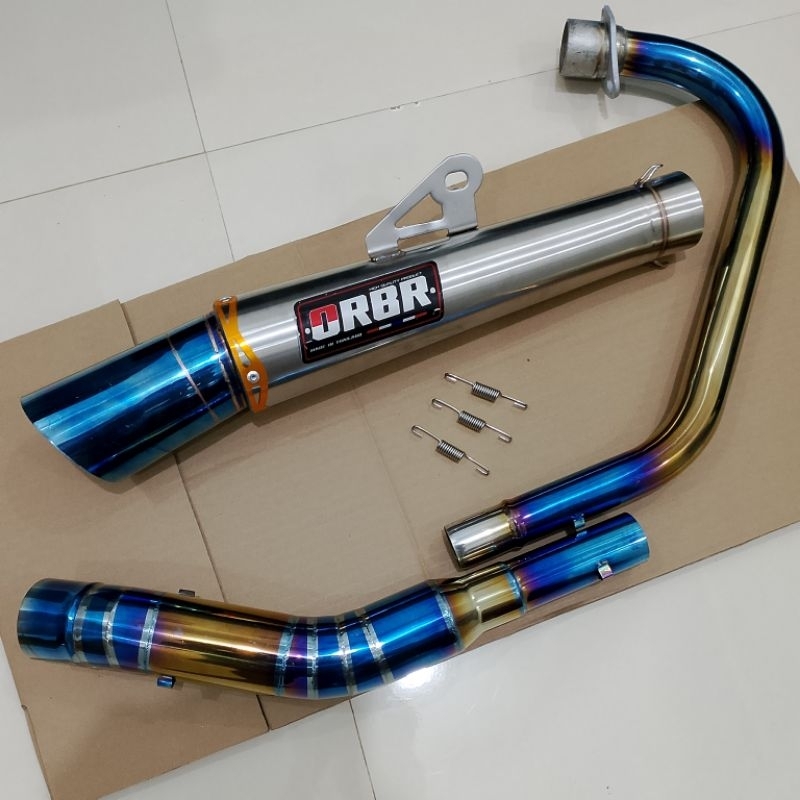 Orbr Stainless open pipe 1set for Pinoy 125 155rusian tc 125 150 175 ...