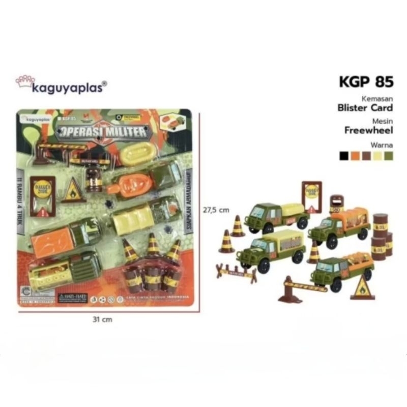 KGP 85 Military Operations Set of Children's Toys for Combat Truck Cars ...