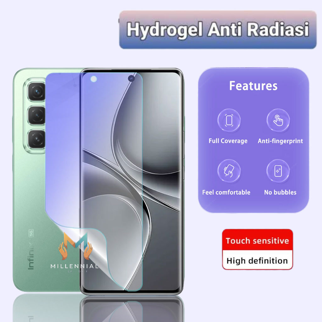 Infinix Hot 50 4G 5G 50I 50 Pro Plus Anti-scratch Hydrogel jelly blue ...