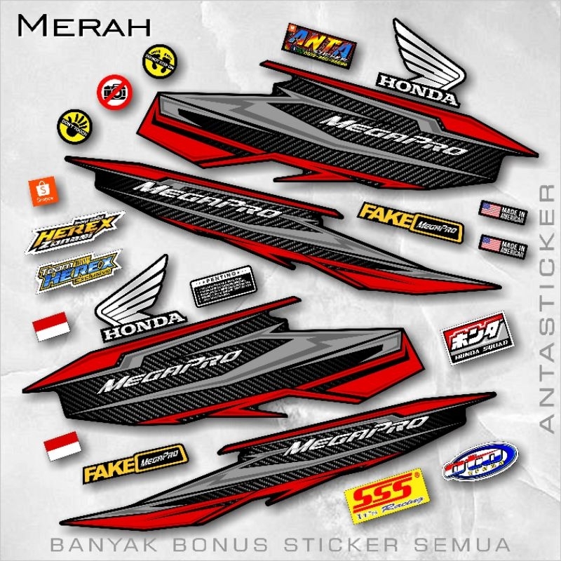 Honda Megapro MP Primus Modified Variation Striping Trim Les Sticker ...