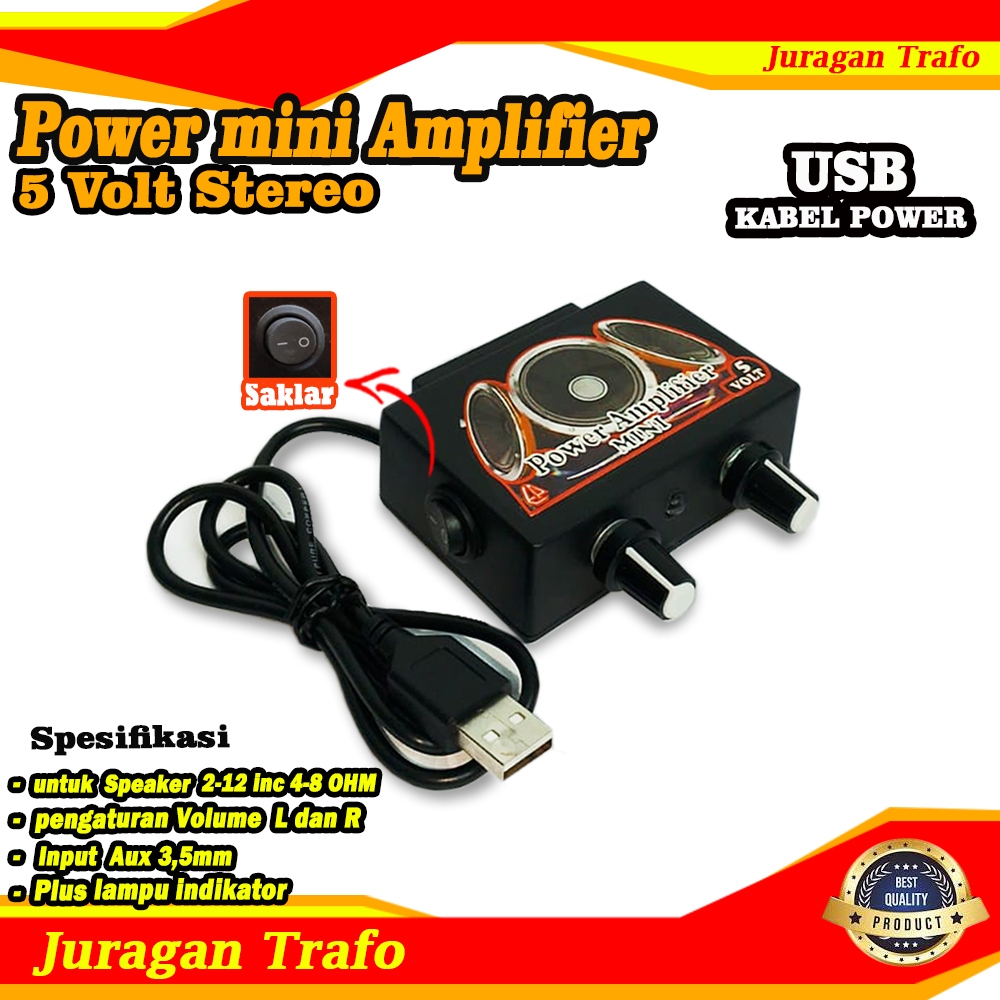 5v Mini Stereo Power Amplifier | Mini Power Amplifier with Original ...