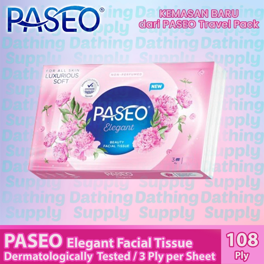 Paseo Elegant Facial Tissue 108 Sheets / 3 Sheets Per Sheet / New ...