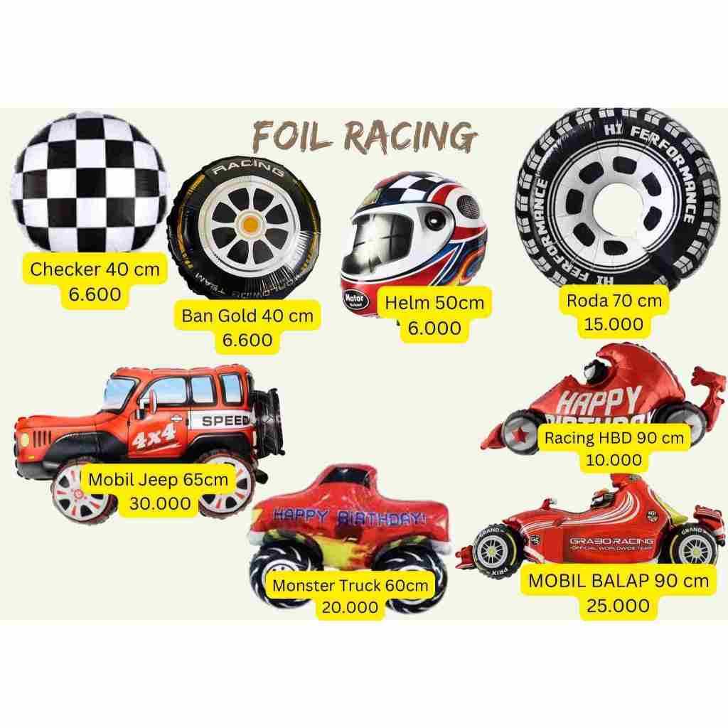 Racing Car Wheel Balloon foil balloons 18 inches foil balloons Racing ...