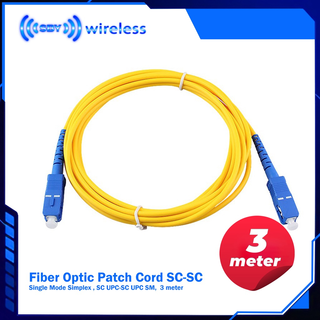 Fiber Optic Patch Cord SC-SC Single Mode Simplex, SC/UPC-SC /UPC SM ...