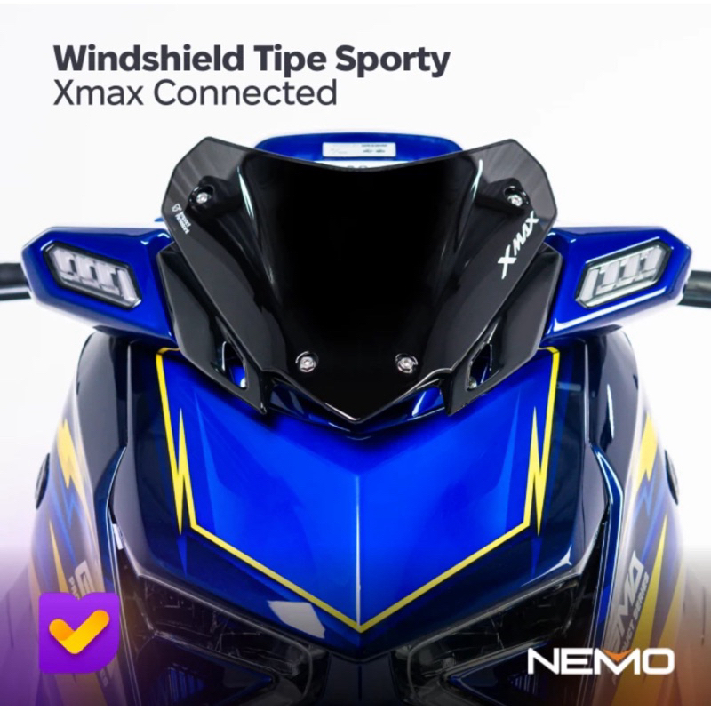 Nemo Windshield / Visor Yamaha Xmax Connected 2023 - 2024 Sporty Type ...