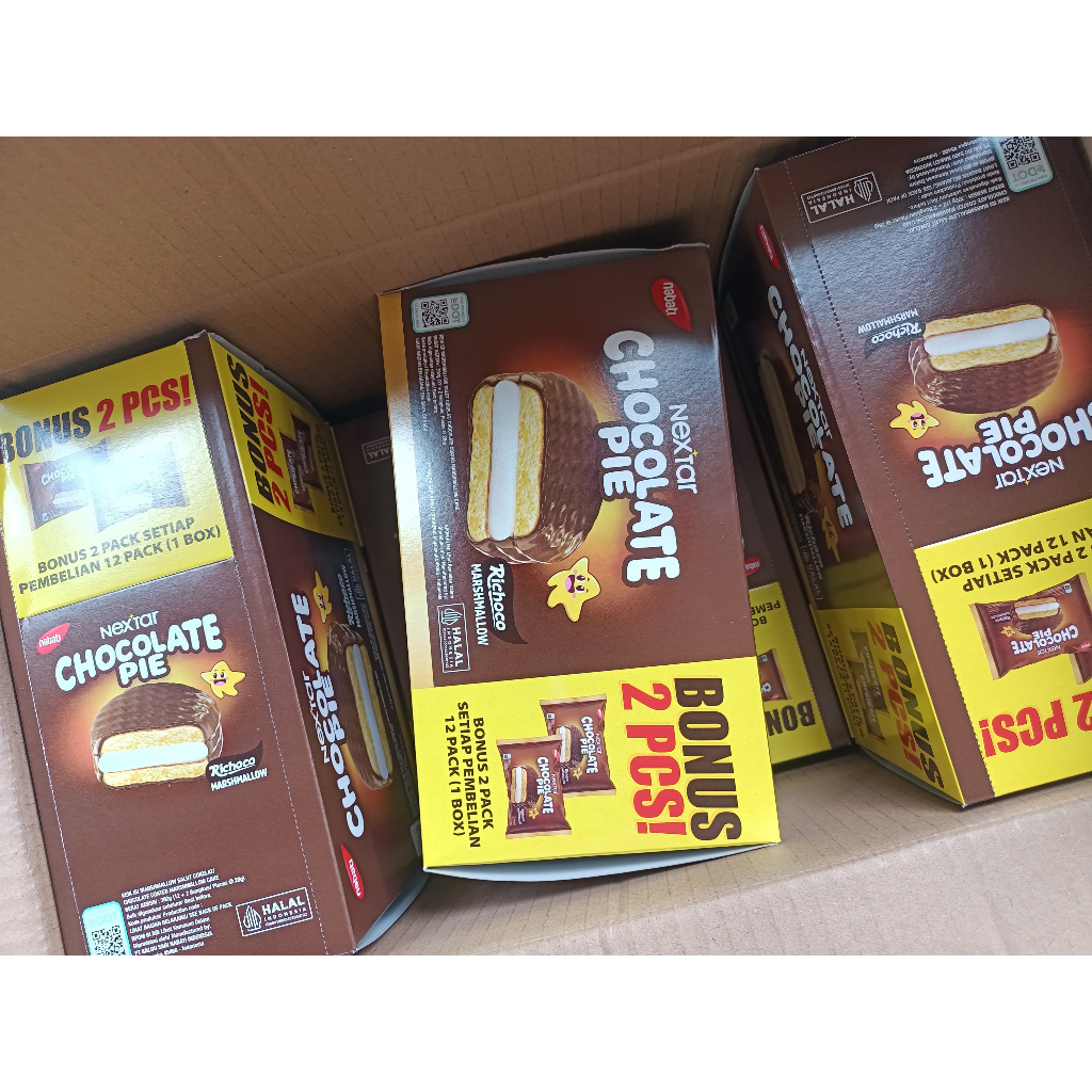 Nextar Chocolate Pie 1 Box contains 12+2 | Shopee Philippines