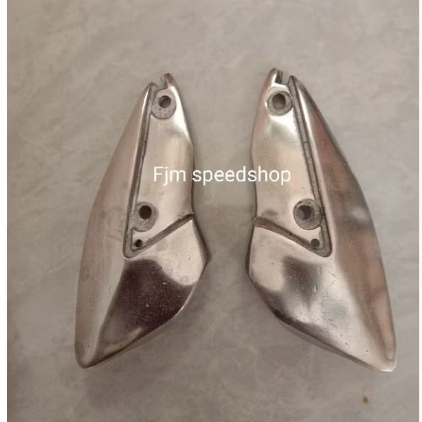 Left PLUS RIGHT REAR FOOTSTEP STAND PCX 150 PCX 160 SILVER ALUMINUM ...