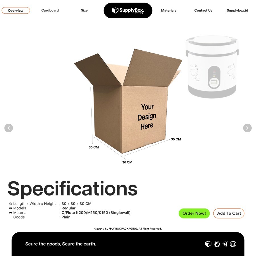 Cardboard BOX PACKAGING PRINTING 30 x 30 x 30 CM | Cardboard ...