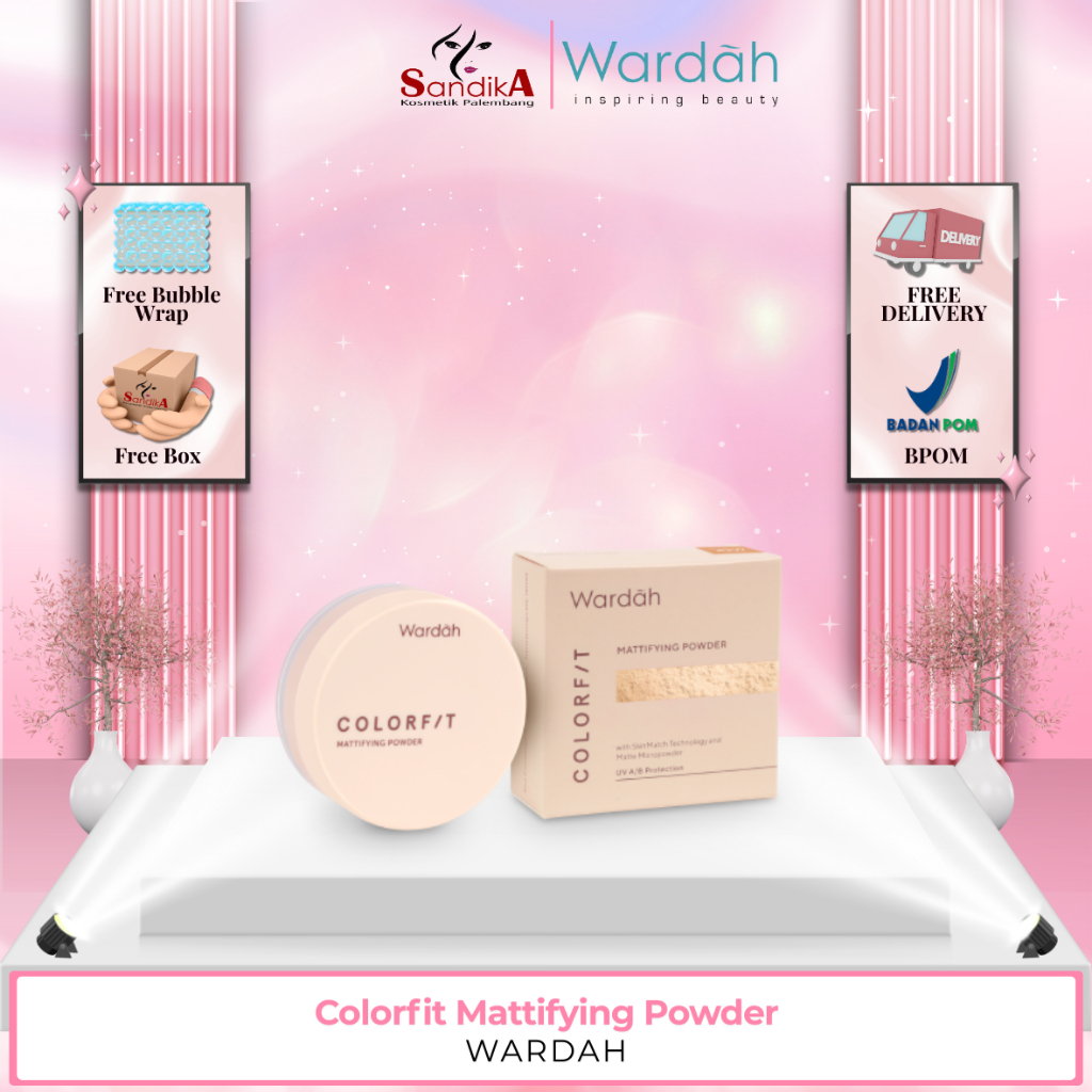 Wardah Colorfit Mattifying Powder UV A/B Protection 15g (100% Original ...