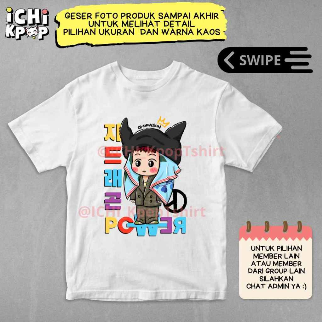 G-dragon GD BIGBANG T-shirt (FRONT PRINTING ONLY) kpop fanart korean ...