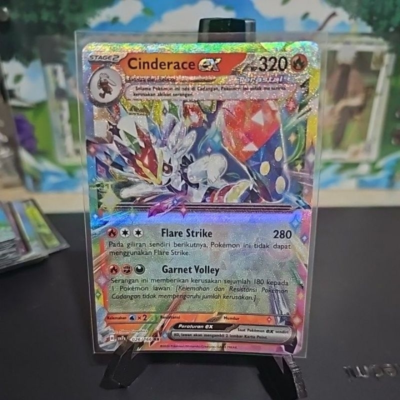 Cinderace ex pokemon original indonesia terastal card | Shopee Philippines