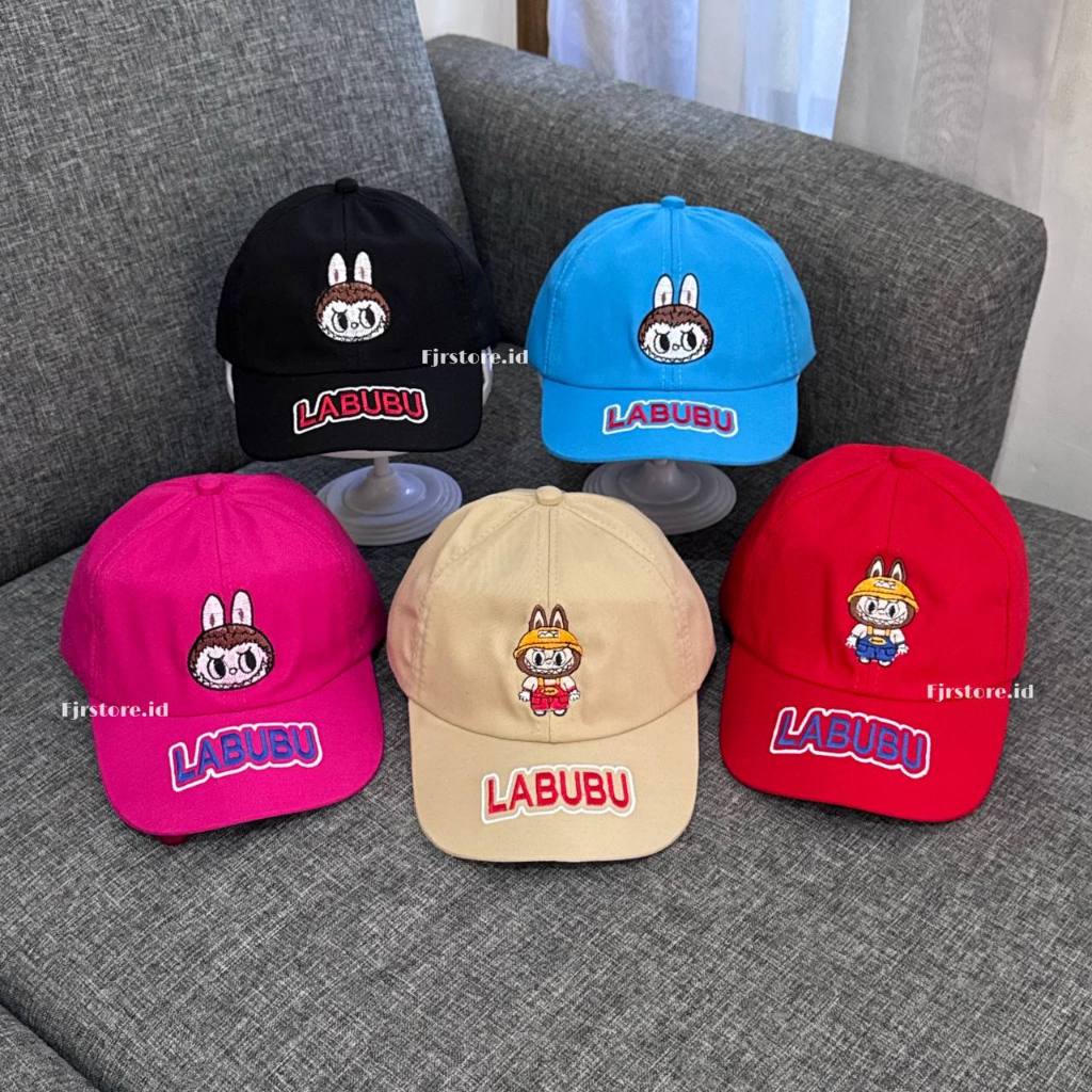 Children's Hats with Labubu Embroidery Motifs, Trendy Viral Hats ...