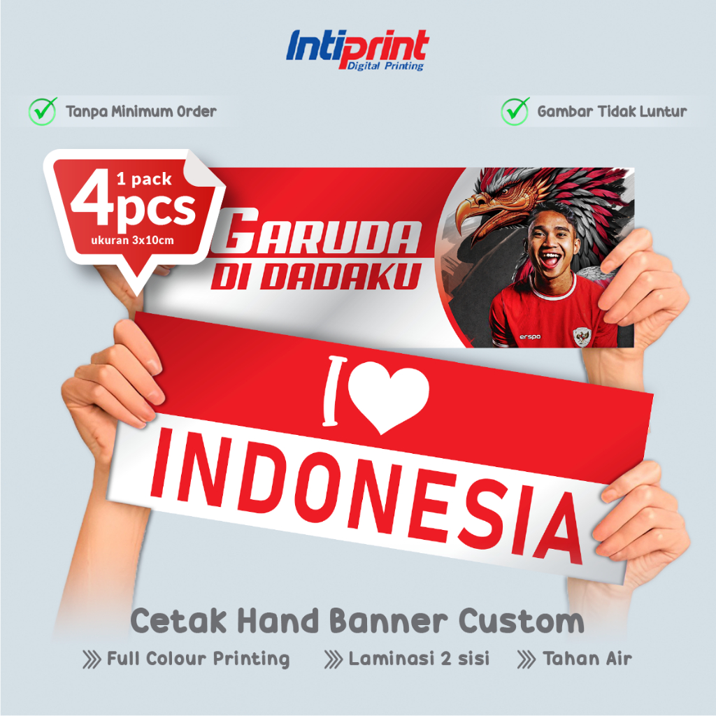 Custom Garuda Hand Banner on My Chest I Love Indonesia | Slogan ...