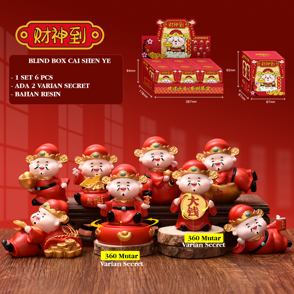 Blind Box Cai Shen Ye Buy 1 Box gets 6 different Blind Box Motifs ...
