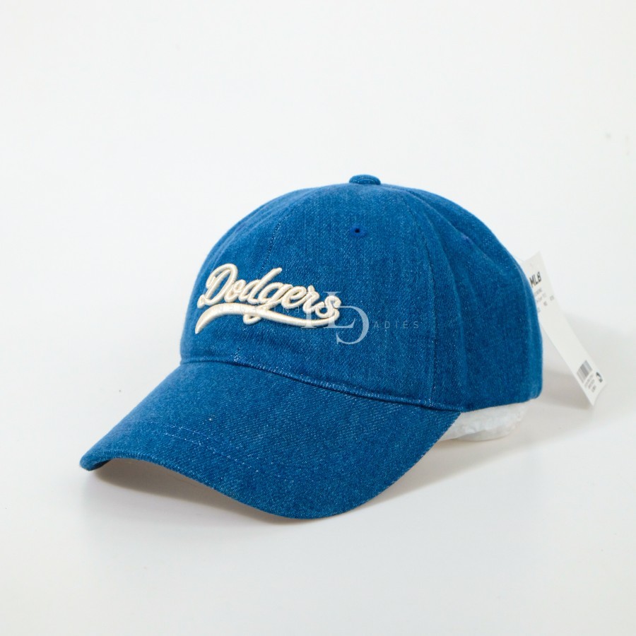 Mlb LA Dodgers Varsity Cursive Denim Unstructured Ball Cap Indigo ...