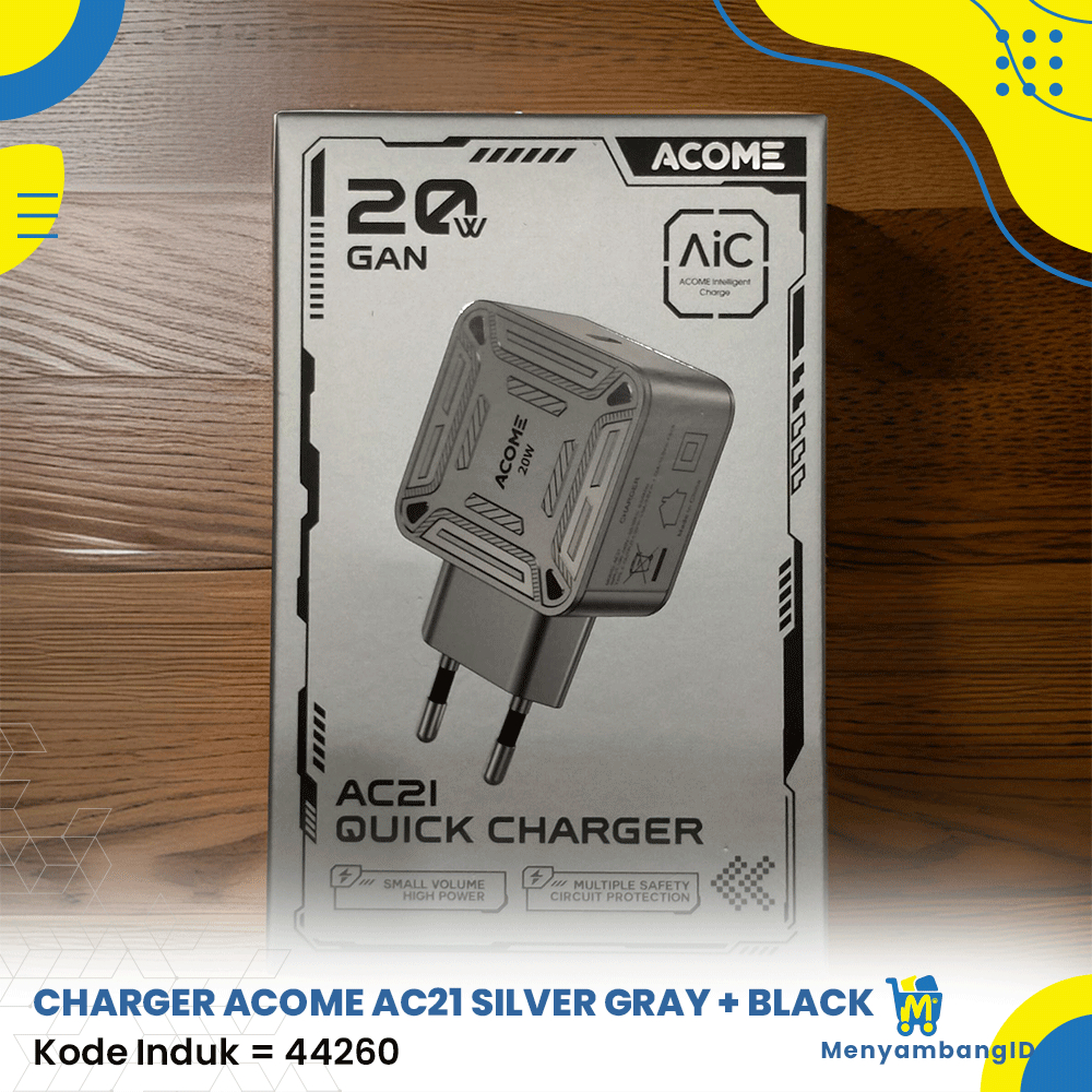 44260 | Acome AC21 Charger Type-C PD 20W Port Adapter Mecha Design Fast ...