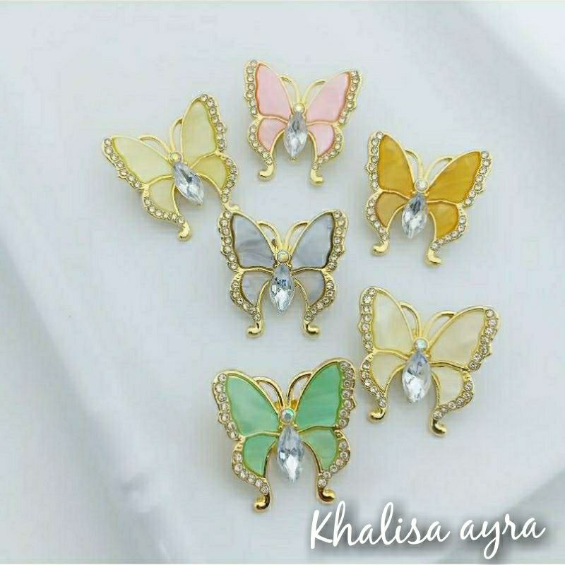 Pastel color hijab chin brooch (6 pcs)/premium quality chin brooch ...