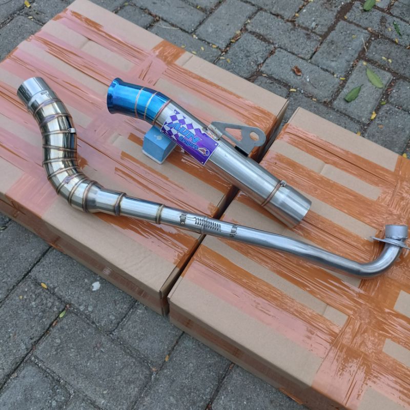 Aun Super Open pipe 1set big elbow 51mm for Wave 110/125 Raider j Smash ...