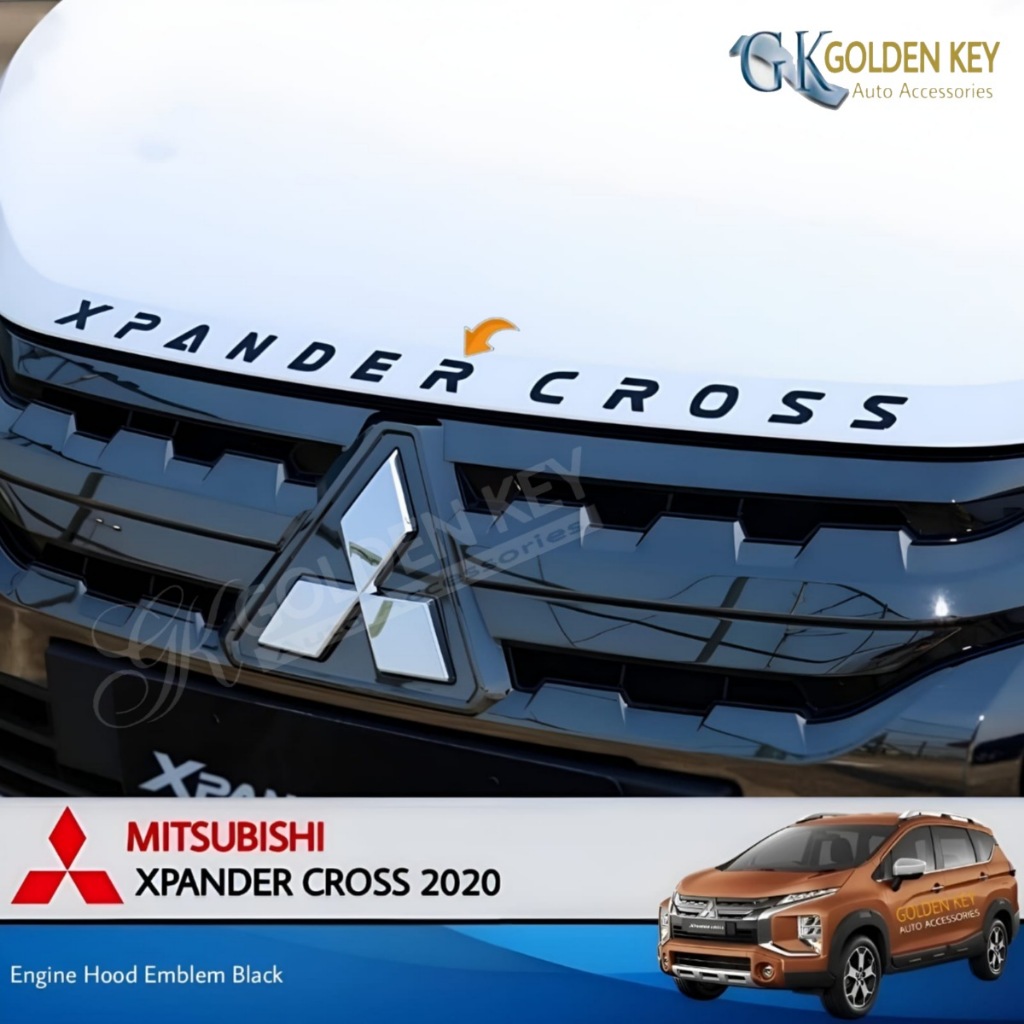 MESIN Engine Hood Emblem Xpander Cross 2020 Engine Hood Emblem Black ...