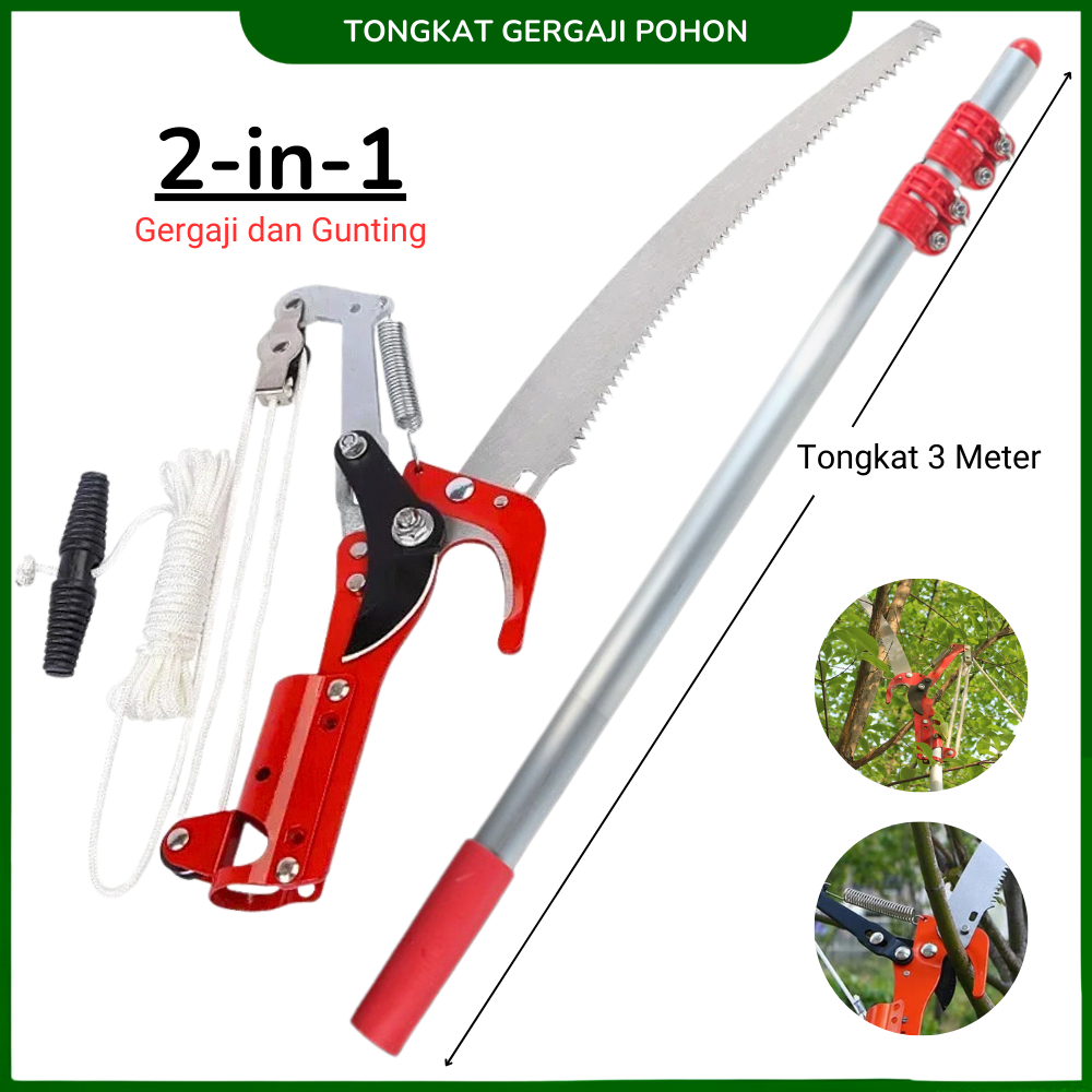 Telescopic Tree Branch Cutting Saw Stick Branch Scissors 3 Meters Long ...