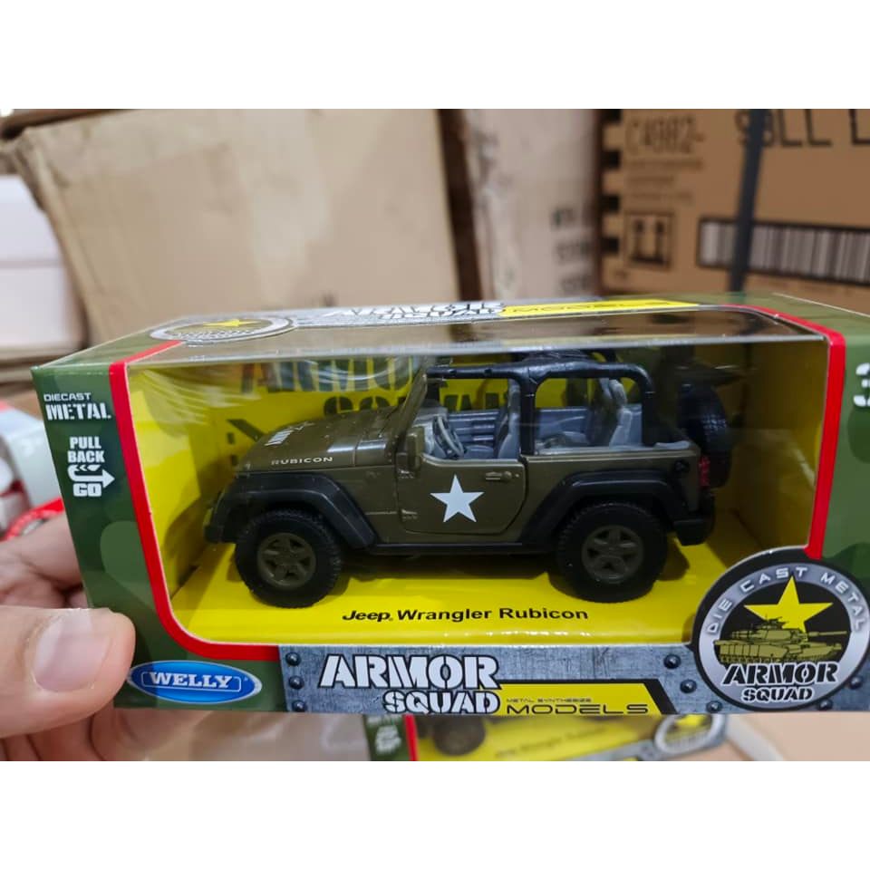 Diecast welly nex 1:36 Jeep Wrangler Rubicon Armor Squad | Shopee ...