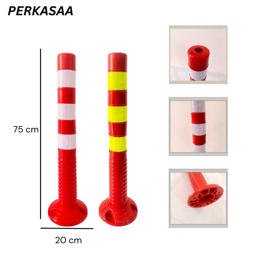 Safety Stick Cone T TOP Bollard Rubber / Flexible Rubber Road Barrier ...