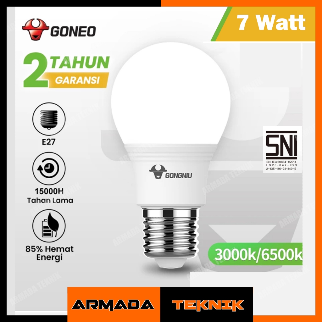 Goneo - G007 LED Bulb Lamp-E27 7 Watt Warm White and Day Light | Shopee Philippines