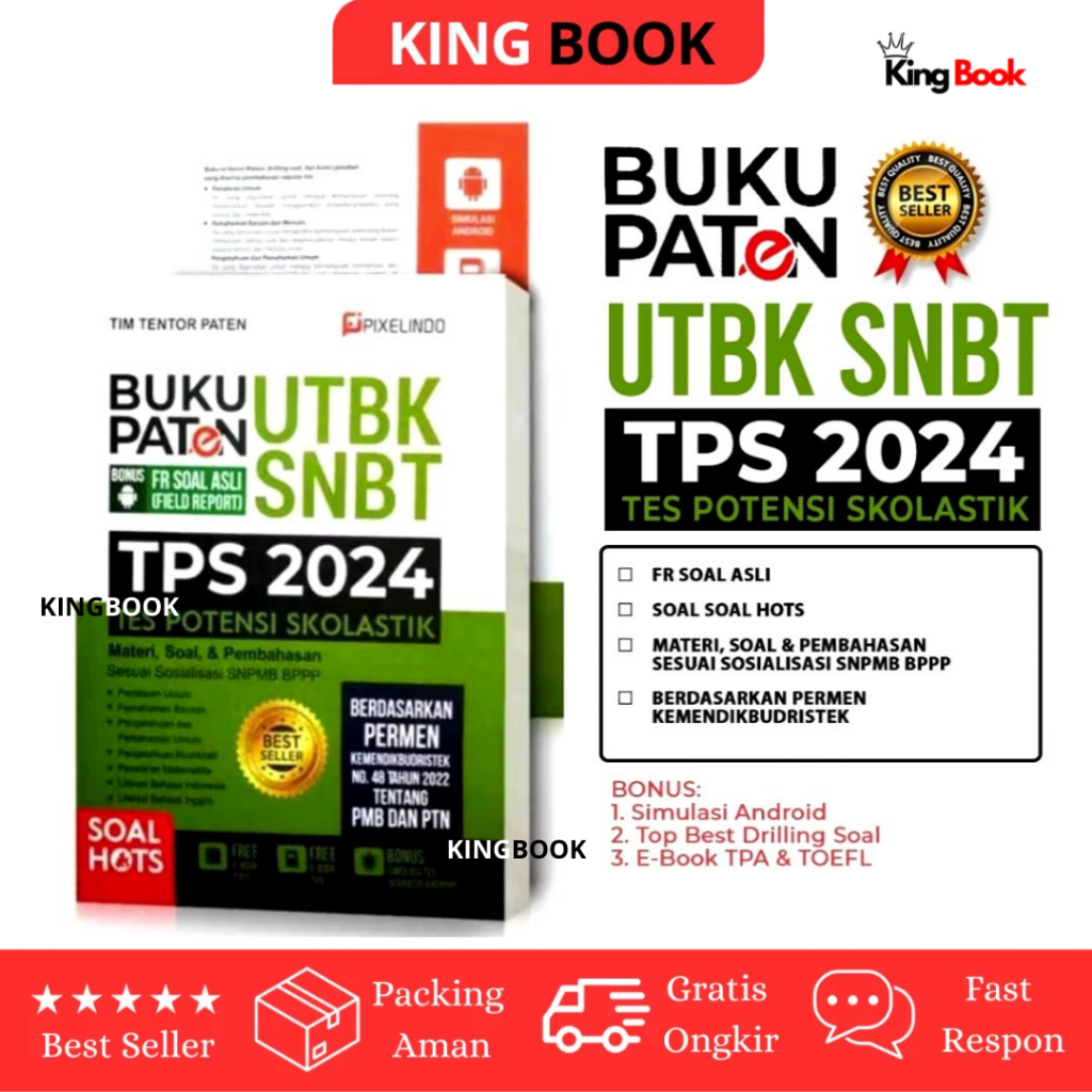 Utbk Snbt Sbmptn Book Patent & Competent Latest 2024 Scholastic ...