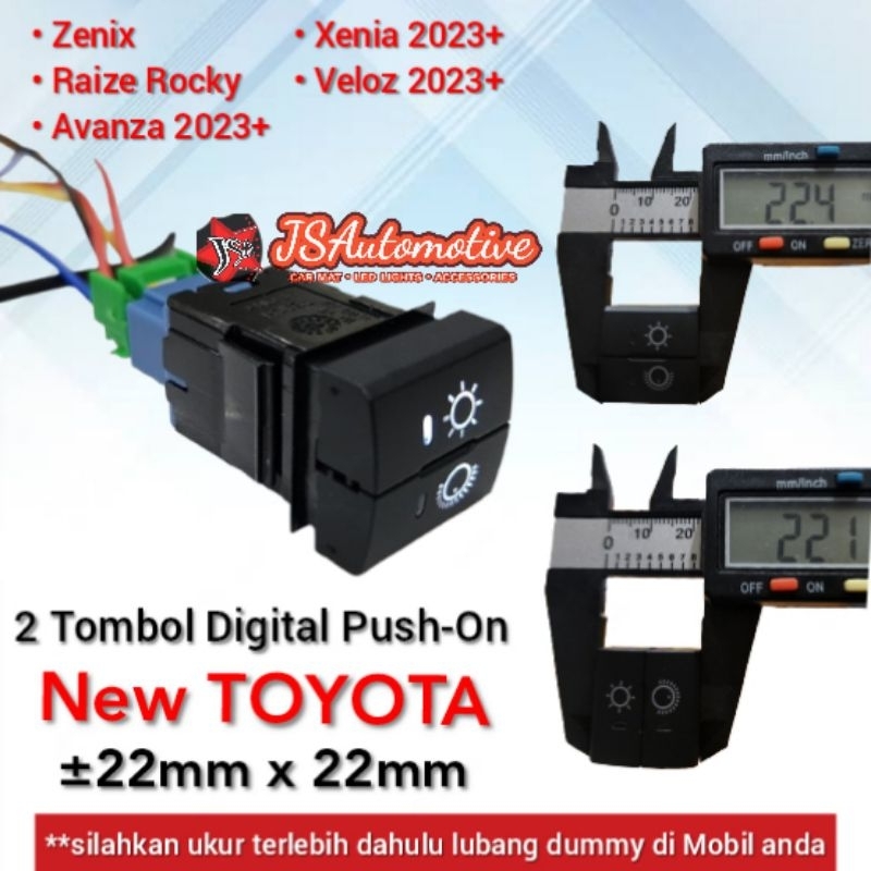 TOMBOL Switch 2 Button Digital Push-On Switch Shooting Lights ...