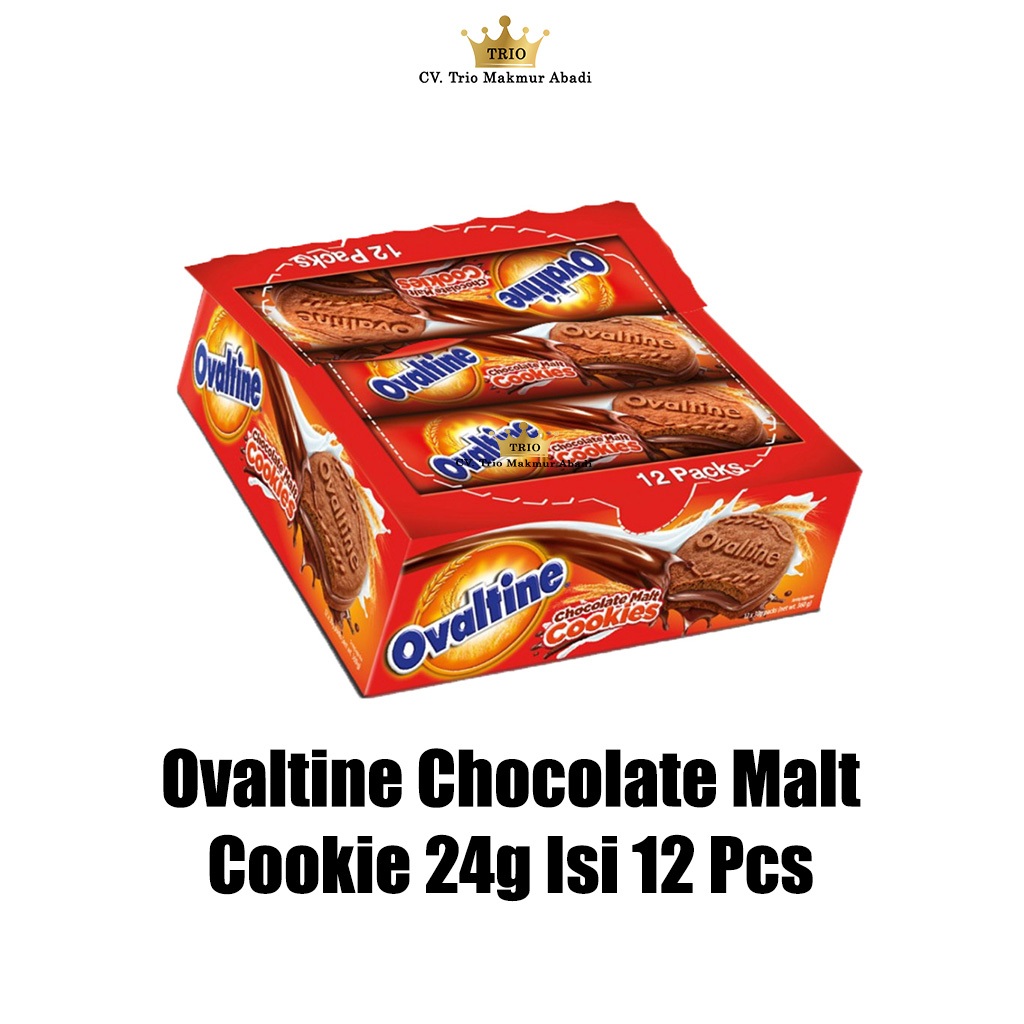 Ovaltine Chocolate Malt Cookies 24g 1 Box contains 12 pcs | Shopee ...
