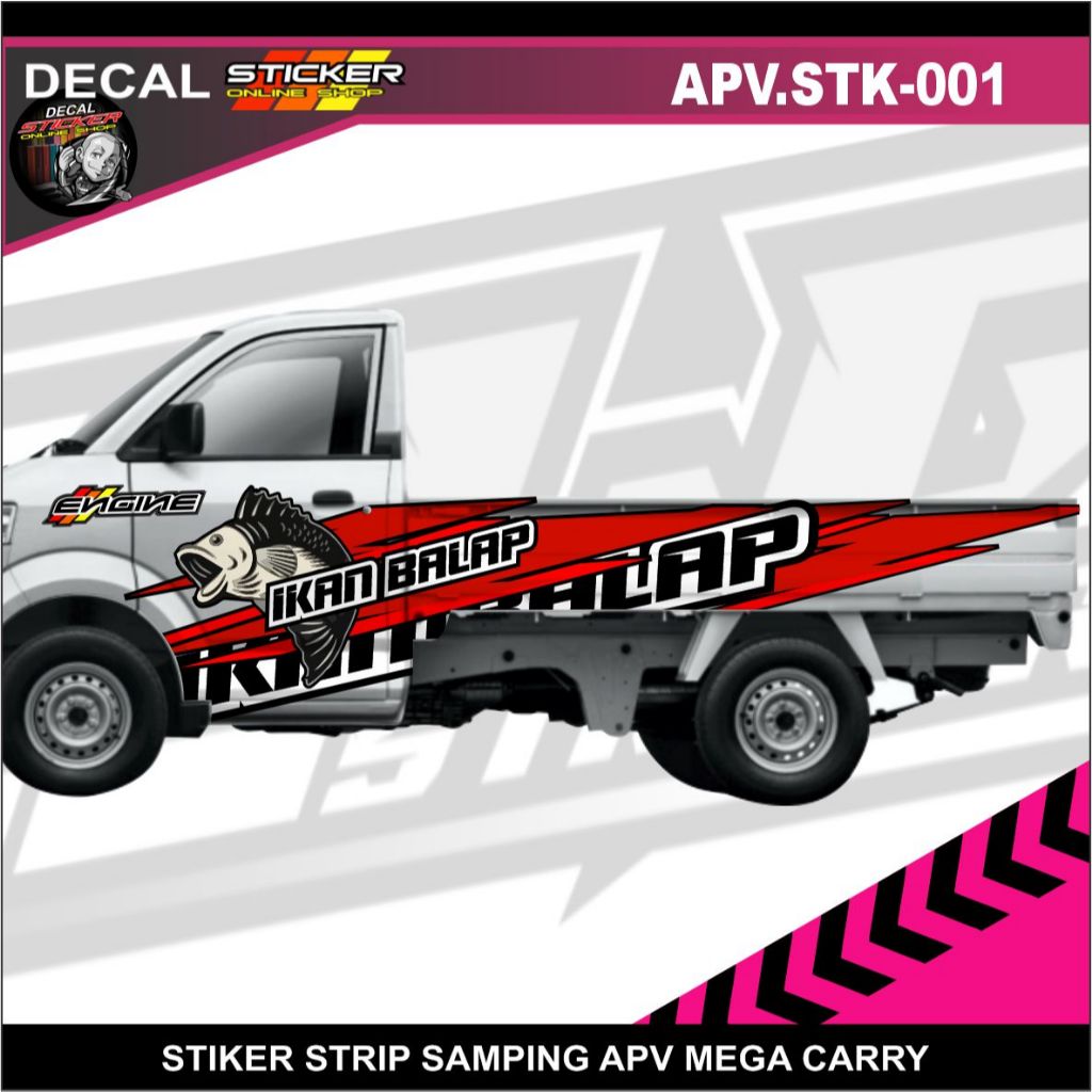 Apv MEGA CARRY PICKUP CAR SIDE STICKER SIDE DECAL CUSTOM CHARACTER ...