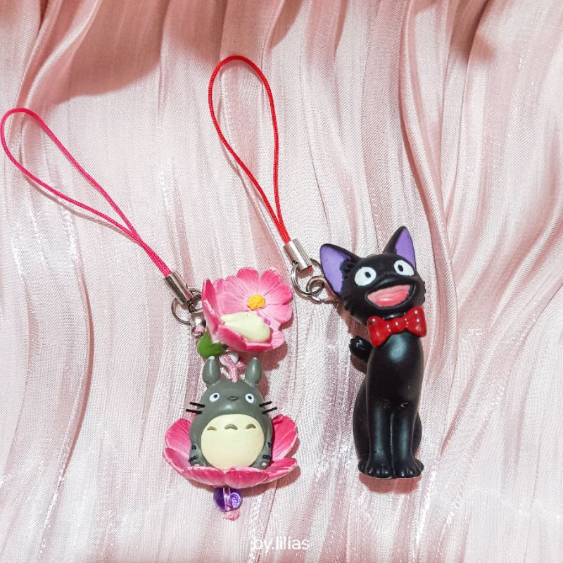 Jiji & Totoro Pink Sakura Phone Straps Charm Studio Ghibli My Neighbor ...
