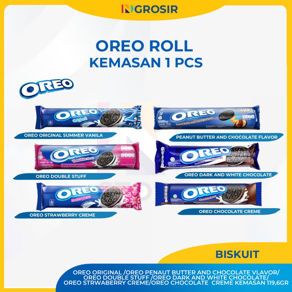 Oreo Roll Biscuits Original Flavor/Strawberry Creme Chocolate Creme ...