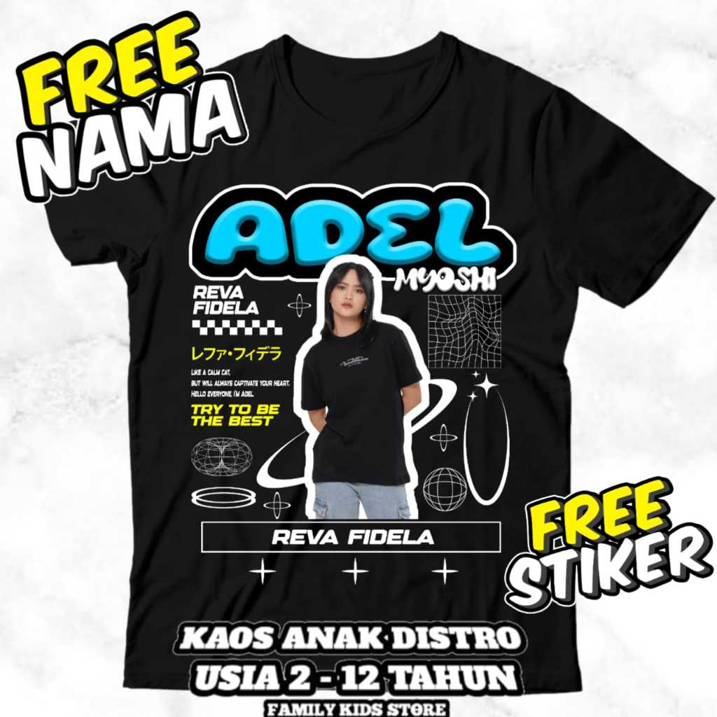 (FREE Stickers) JKT48 MY OSHI ADEL CHILDREN'S CLOTHING TSHIRT - KAOS ...