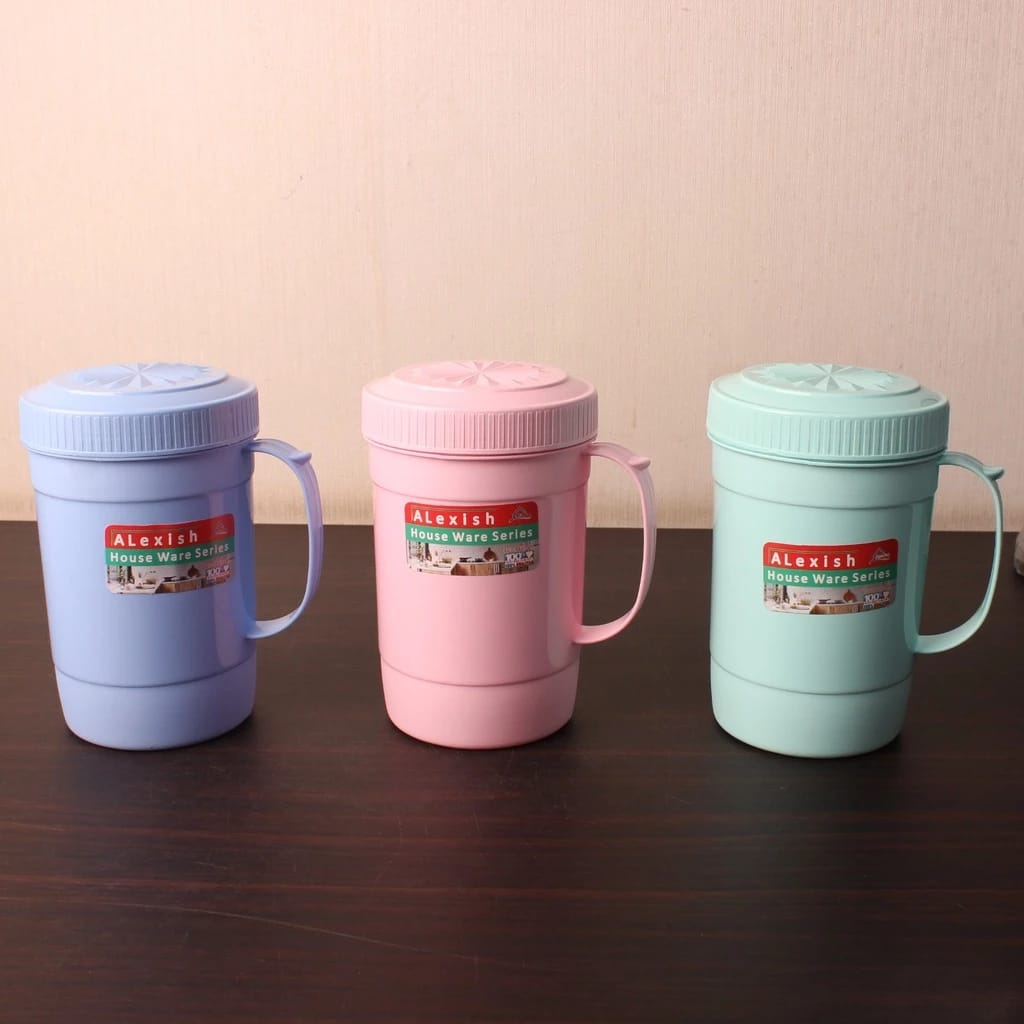 Alexis 1 lt plastic Mug / plastic cup | 1 liter benji thread lid mug/1 ...