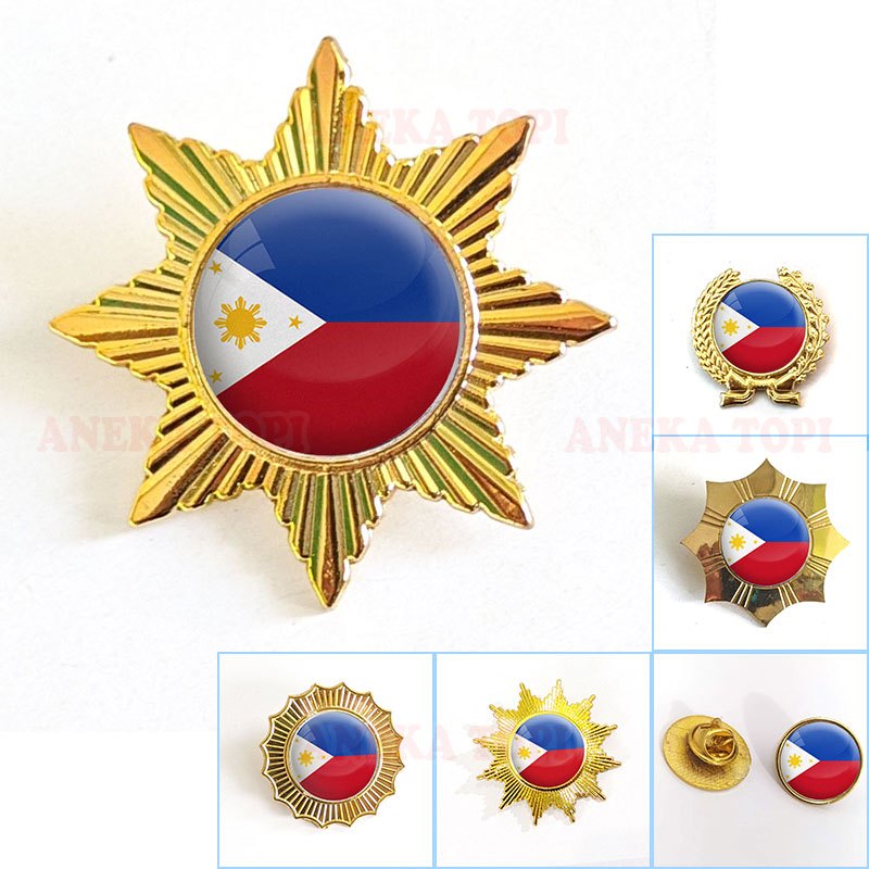 All Models of Philippines Flag Brooches Collar Pins Philippines ...