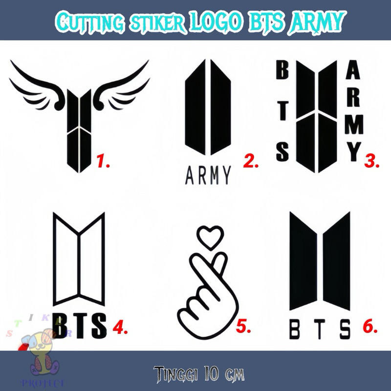 Bts ARMY logo Sticker, cutting Sticker for motorbike helmet, laptop ...