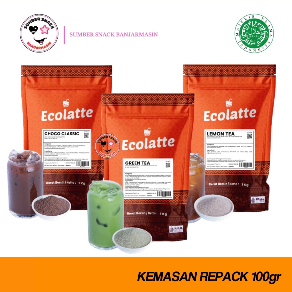 Ecolatte Drink Powder (Repack 100g) (36 Flavor Variants) | Shopee ...
