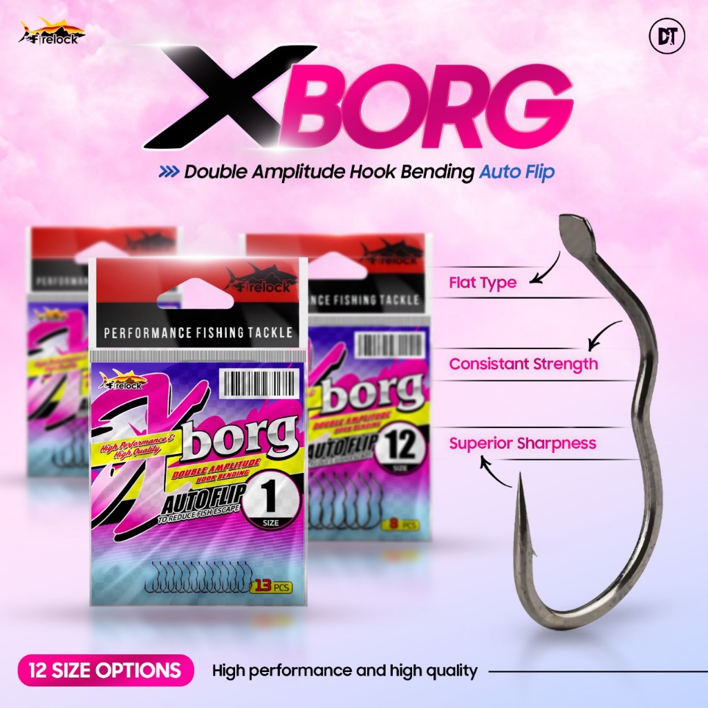 MATA X-Borg Firelock Automatic Fishing hook Anti Mocel Barbed Automatic ...
