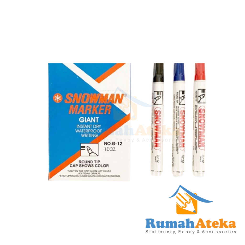 Snowman Permanent Marker Giant Instant Dry Waterproof Writing Marker No ...