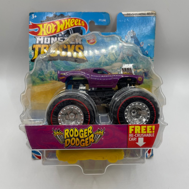 UNGU Hot Wheels Monster Trucks Rodger Dodger Purple Treasure Hunt THS ...