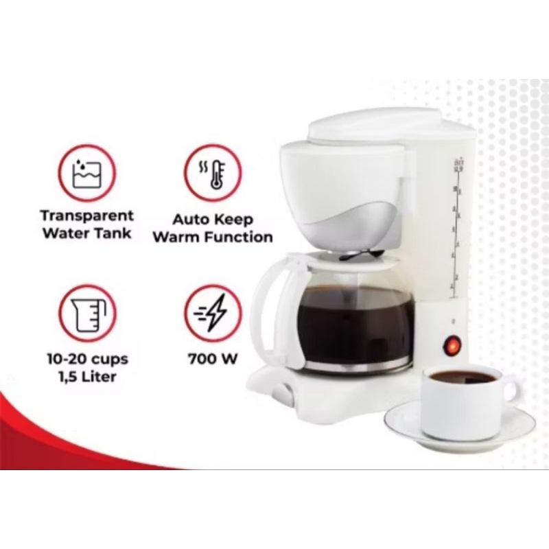 Sharp coffee maker HM-80L 1.5 Liter | Shopee Philippines