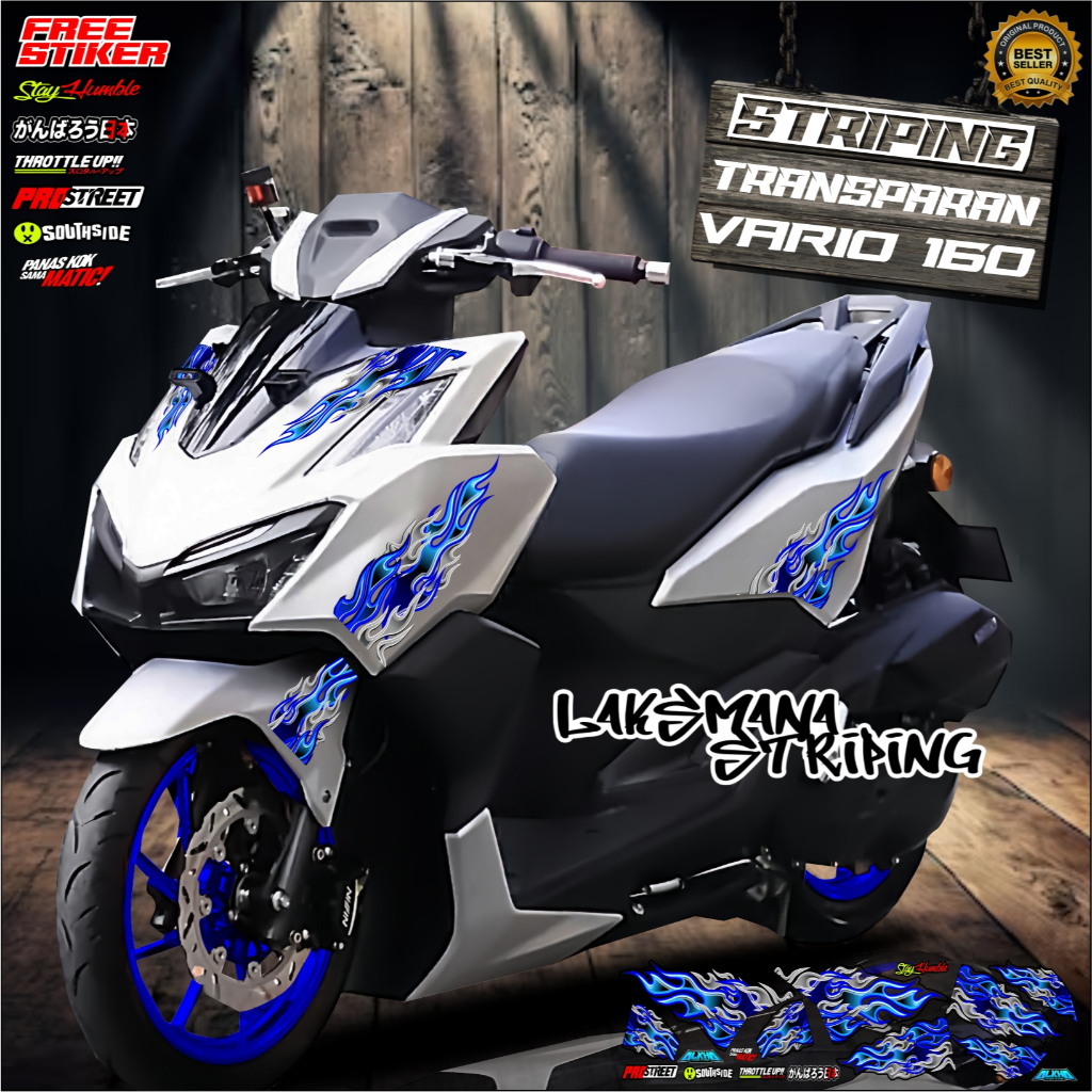 Transparent uv Striping Honda Vario 160 NEW FIRE CONCEPTS Motorcycle ...