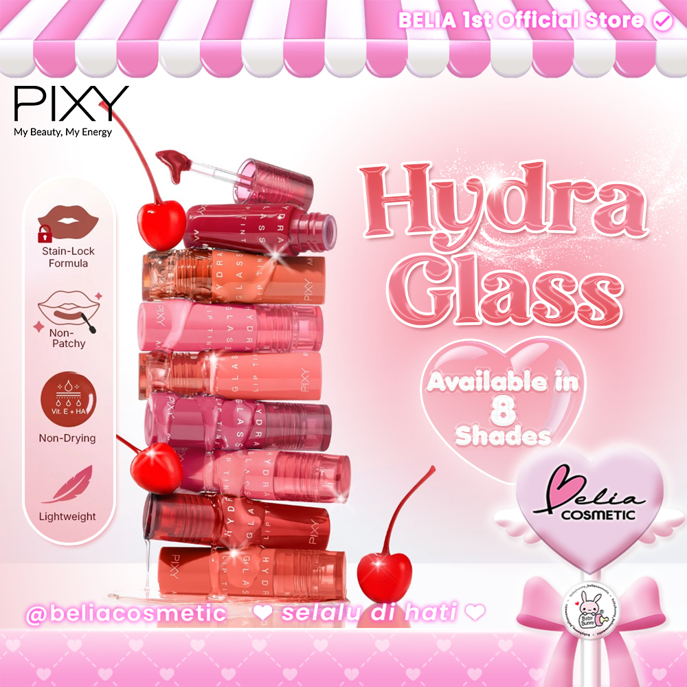 BELIA PIXY Hydra Glass Lip Tint | Non-Drying | Shiny gloss finish | Shopee Philippines