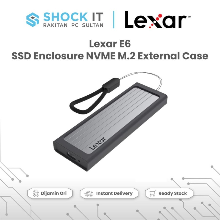 Lexar SSD Enclosure E6 M.2 NVMe External Case USB 3.2 Type-C | Shopee ...