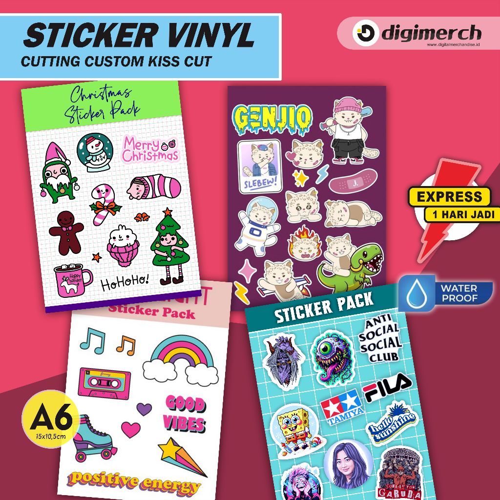 Waterproof VINYL CUTTING Stickers | STICKER PACK CUTE CUSTOM FREE ...